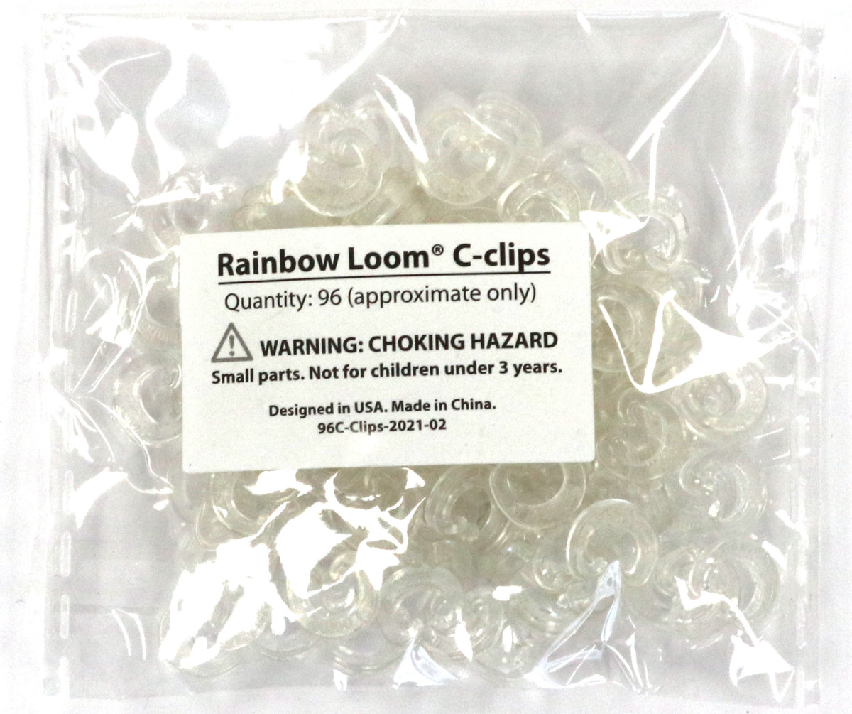 Large Clear C-clips, Quantity 96 Approximate – Rainbow Loom USA Webstore