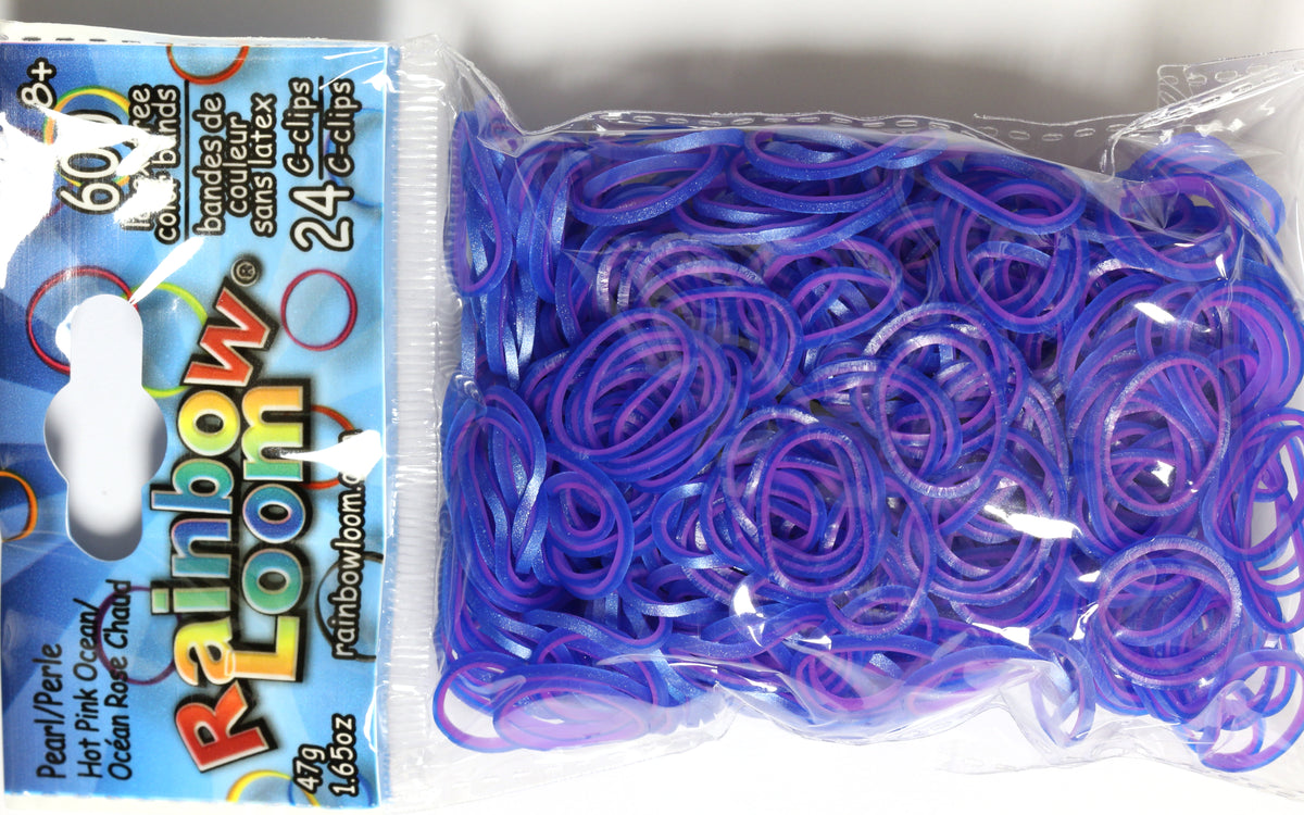 RL Band (Pearl 600) Hot Pink & Ocean – Rainbow Loom USA Webstore