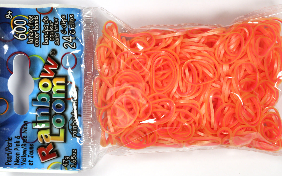 RL Band (Pearl 600) Neon Pink & Yellow – Rainbow Loom USA Webstore
