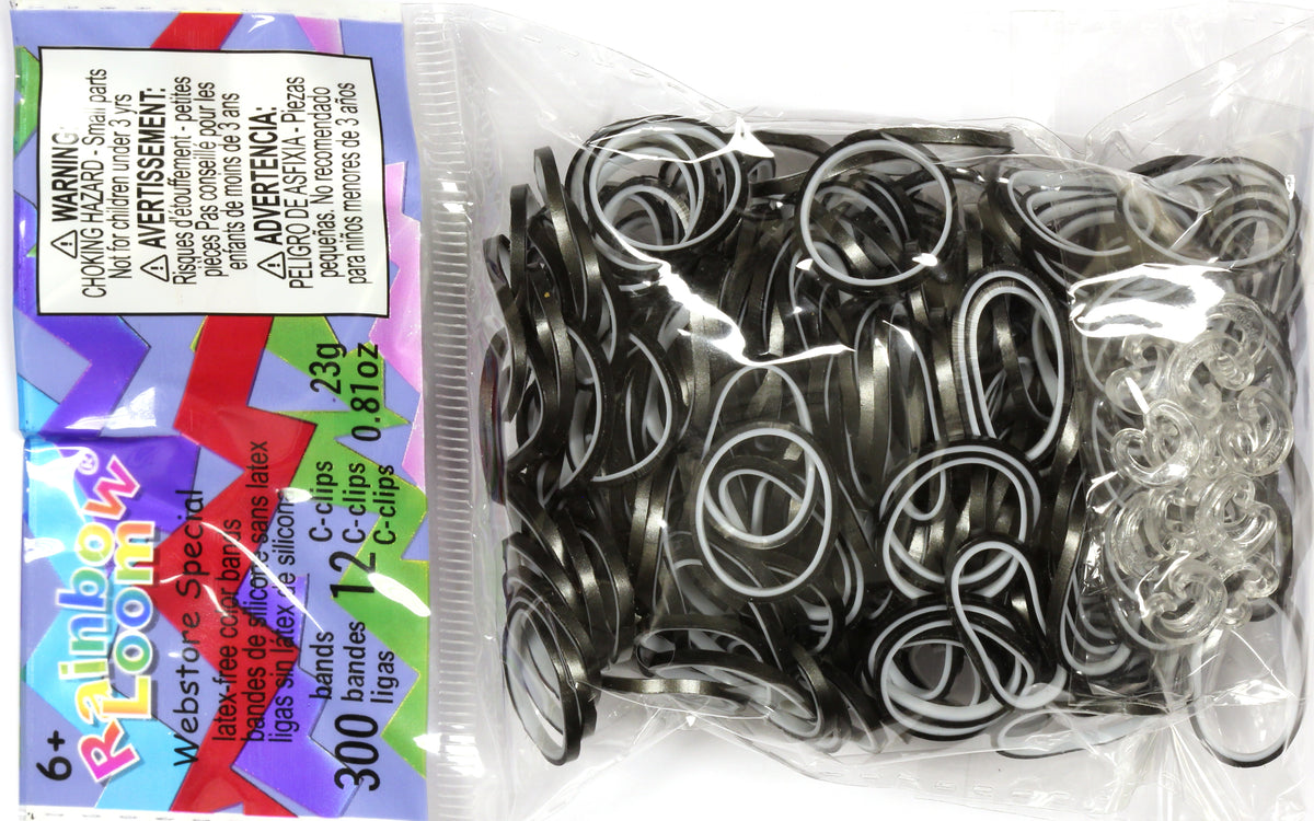 RL Band (Pearl 300) Black & White – Rainbow Loom USA Webstore